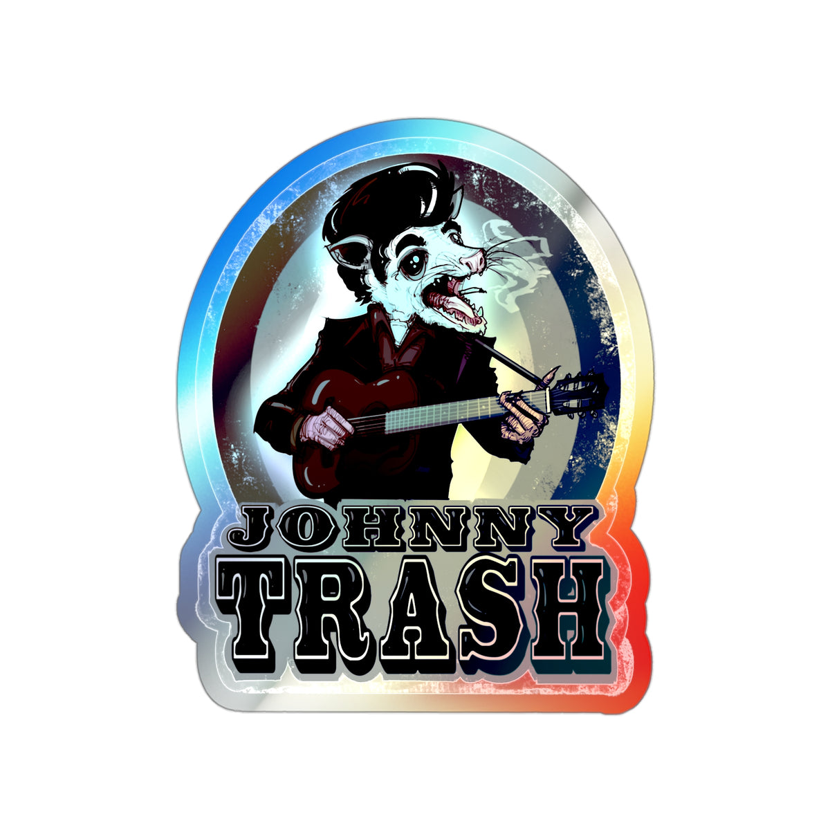 Johnny Trash Holographic Die-cut Stickers – Ludwig Van Bacon