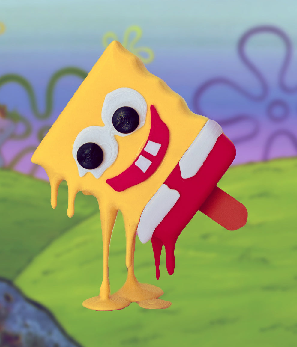 Melting Spongesicle Popsicle 3D Print Statue – Ludwig Van Bacon