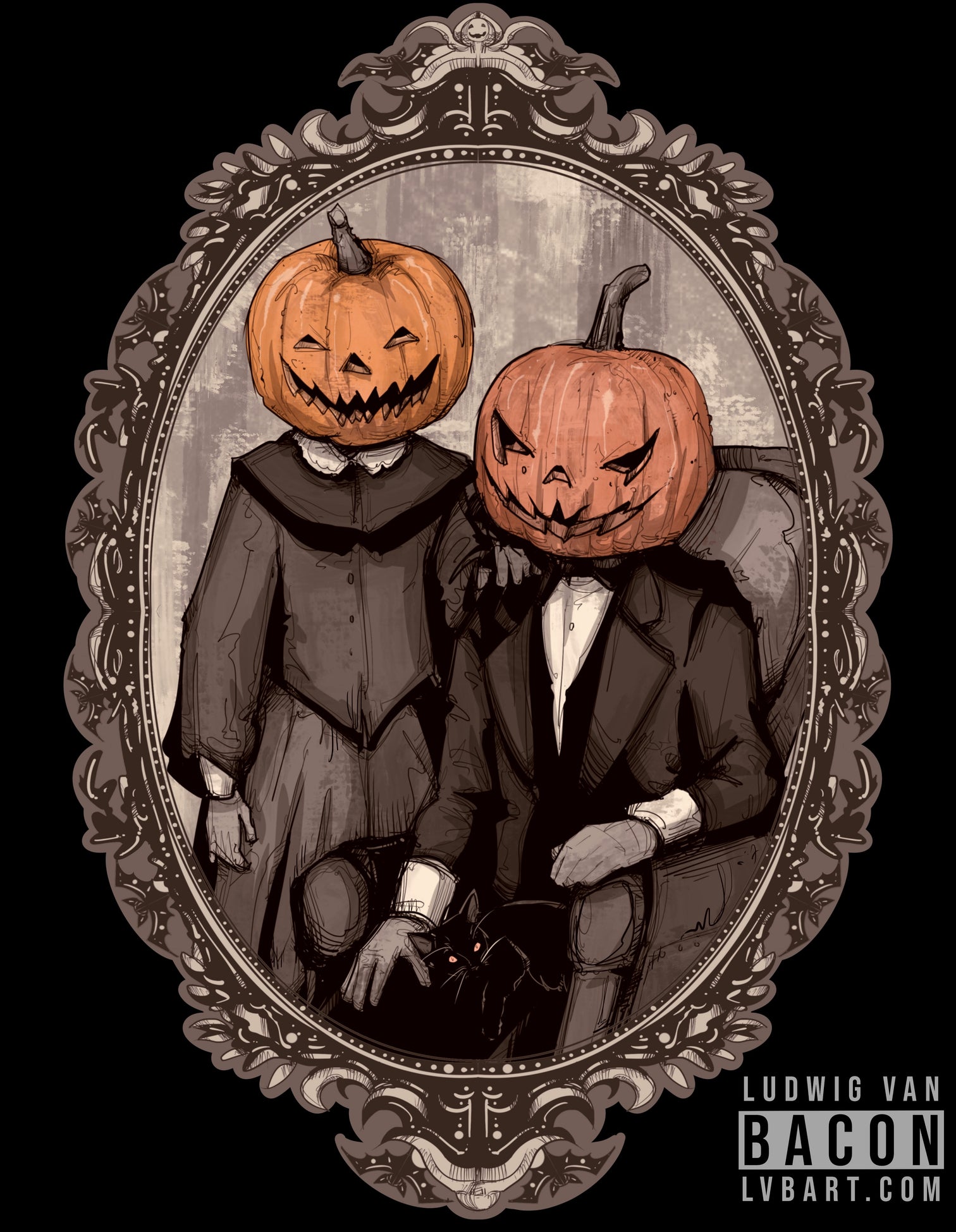 Victorian Halloween Fine Art Print – Ludwig Van Bacon
