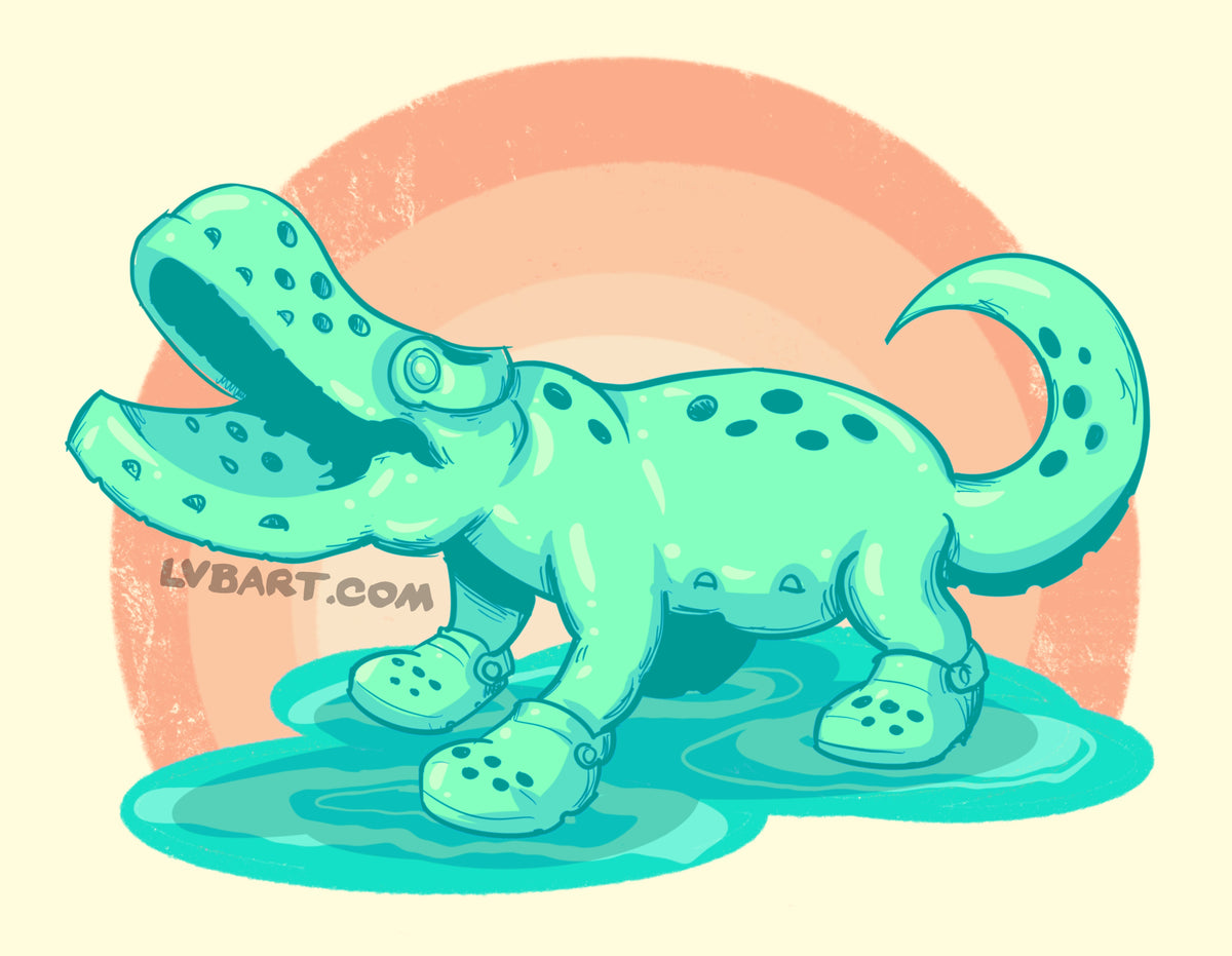 Croc-O-Dile Fine Art Print – Ludwig Van Bacon